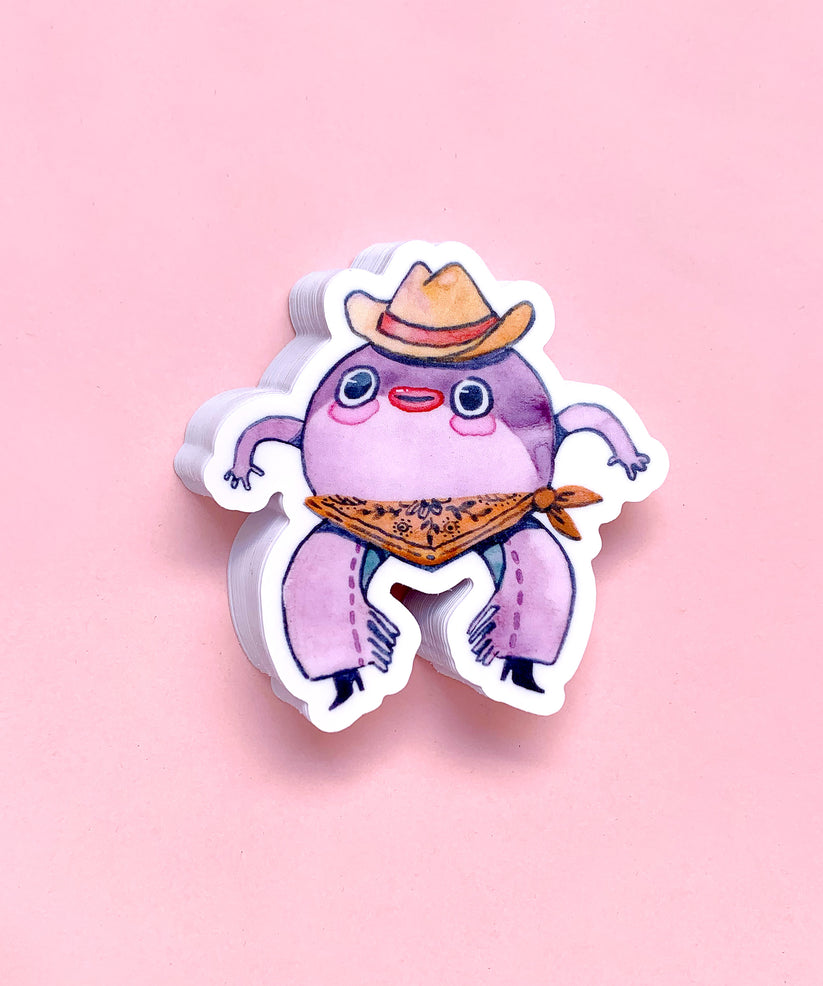 Toad Cowboy - Vinyl Sticker – Hannakin